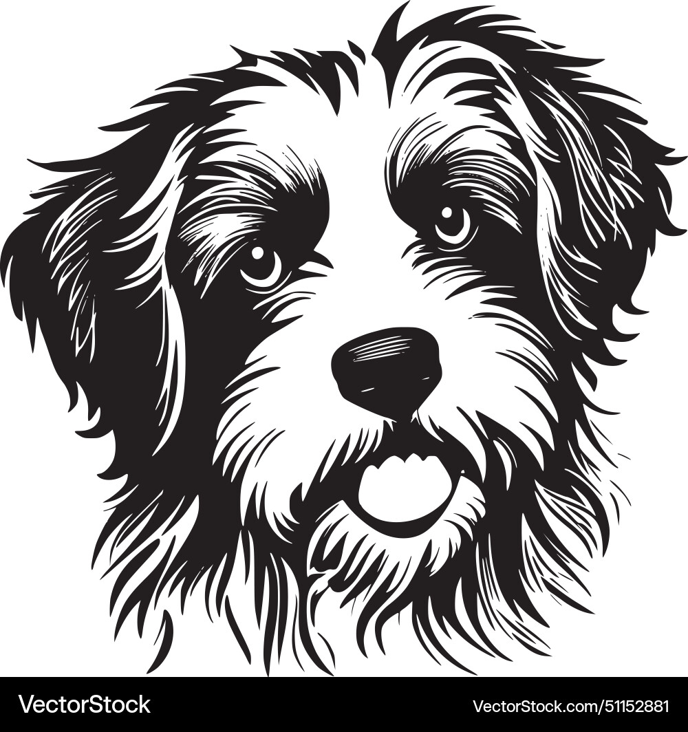 Terrier dog - minimalist and simple silhouette Vector Image