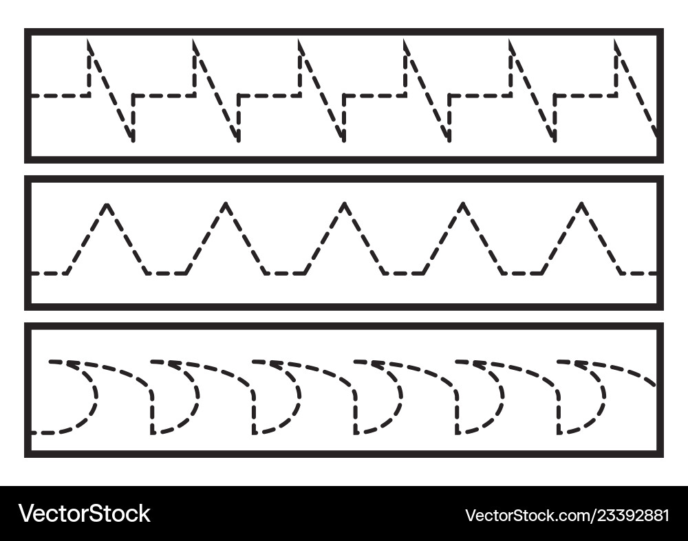 Tracing lines for preschool or kindergarten Vector Image