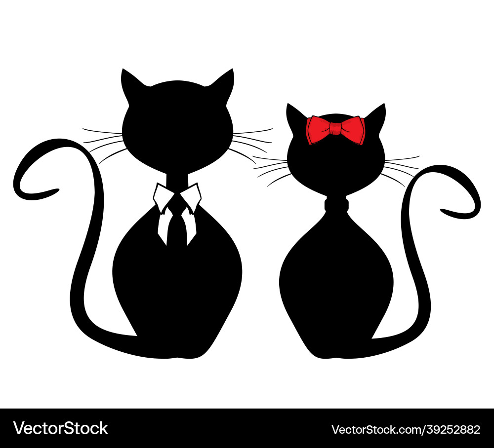 Black cats Royalty Free Vector Image - VectorStock