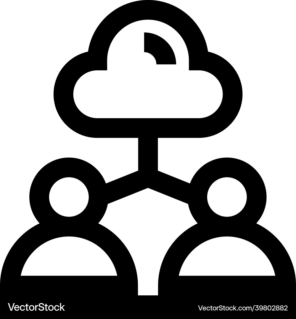 Cloud connections Royalty Free Vector Image - VectorStock