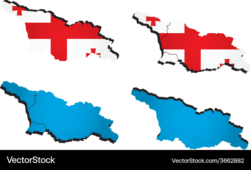 Map of georgia Royalty Free Vector Image - VectorStock