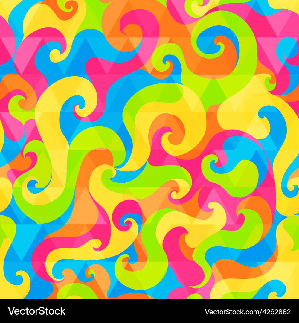 Psychedelic seamless pattern Royalty Free Vector Image