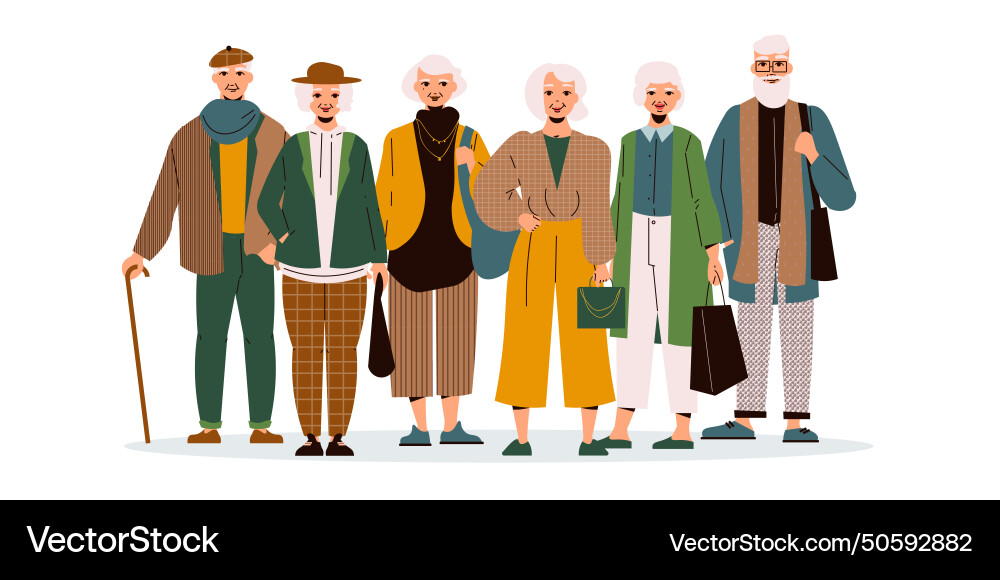 Senior fashion concept Royalty Free Vector Image