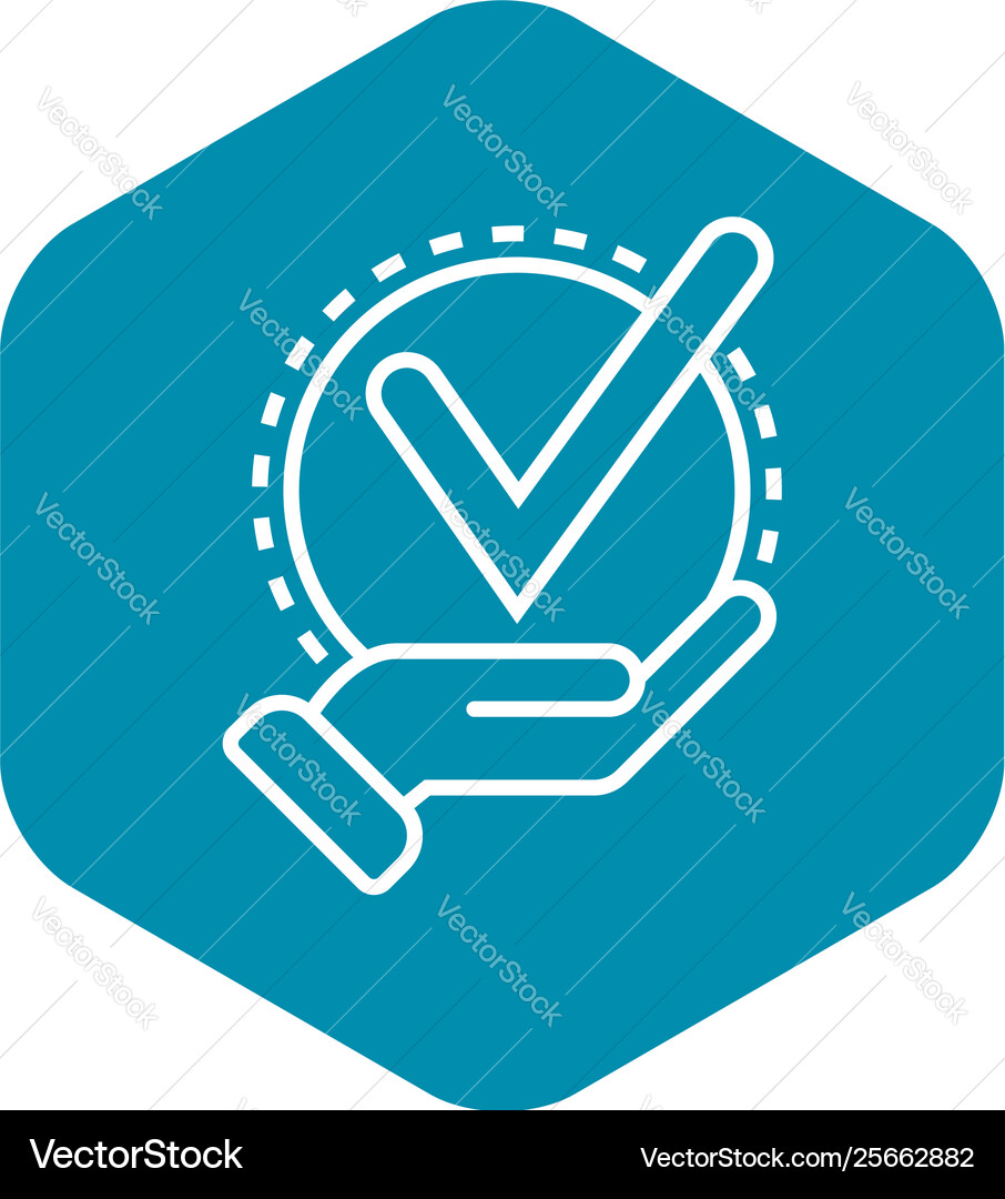 Successful delivery icon outline style Royalty Free Vector