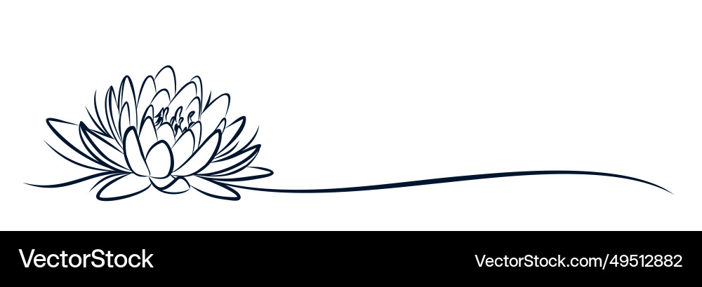 Symbol of water lily Royalty Free Vector Image