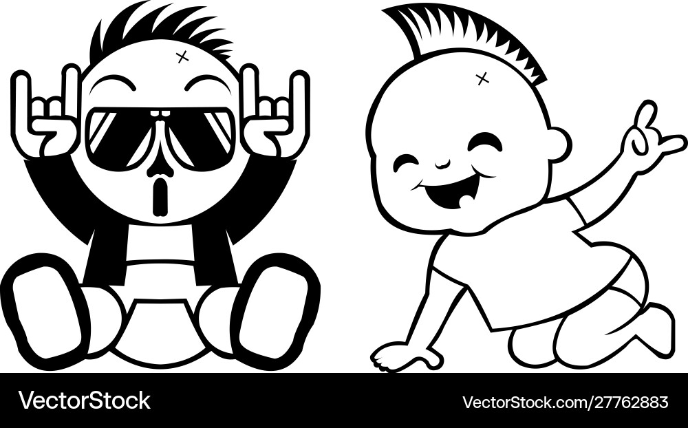 Baby metal hand Royalty Free Vector Image - VectorStock