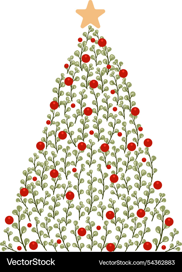 Christmas tree star Royalty Free Vector Image - VectorStock