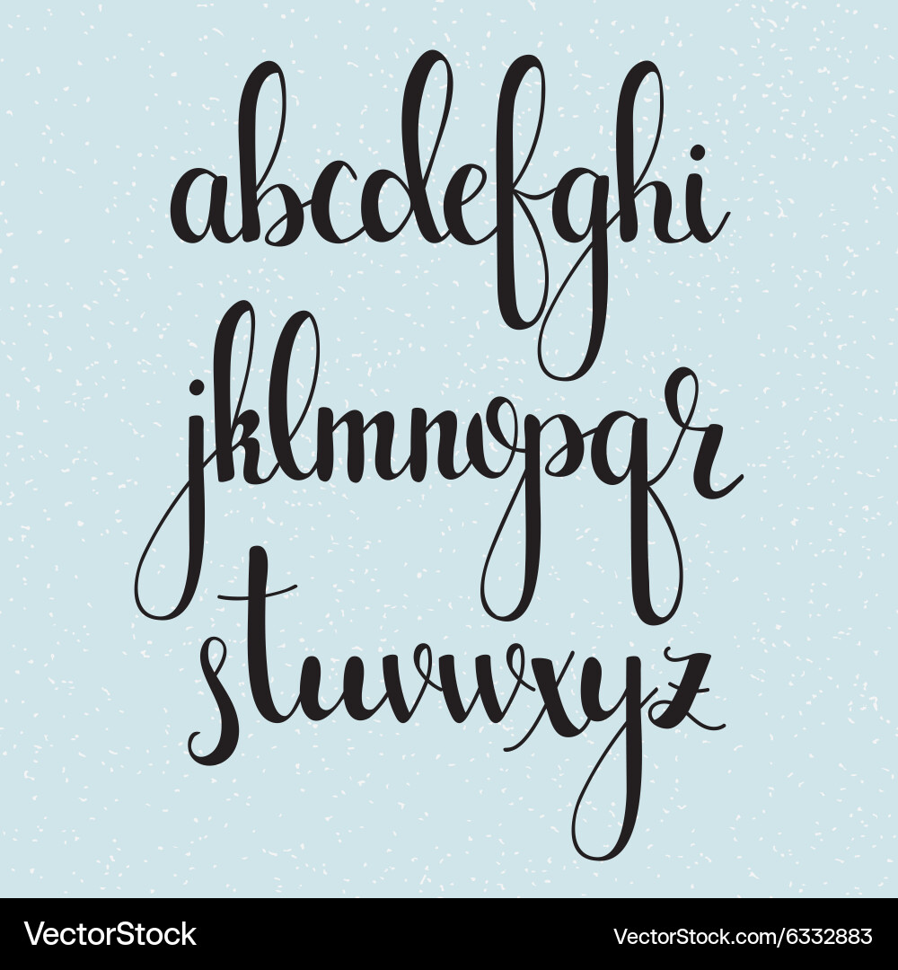 Handwritten brush style calligraphy cursive font Vector Image