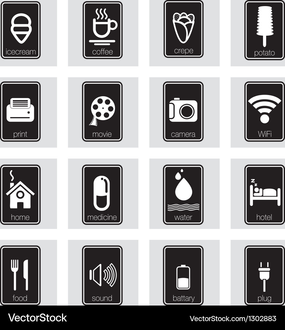 I con Royalty Free Vector Image - VectorStock