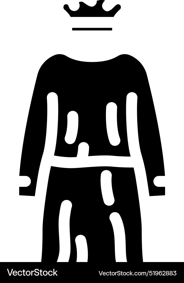 Isolation gown ppe protective equipment glyph icon