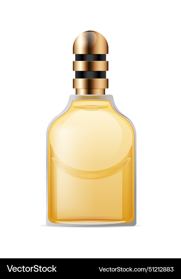 Luxury perfume bottle on white background Vector Image