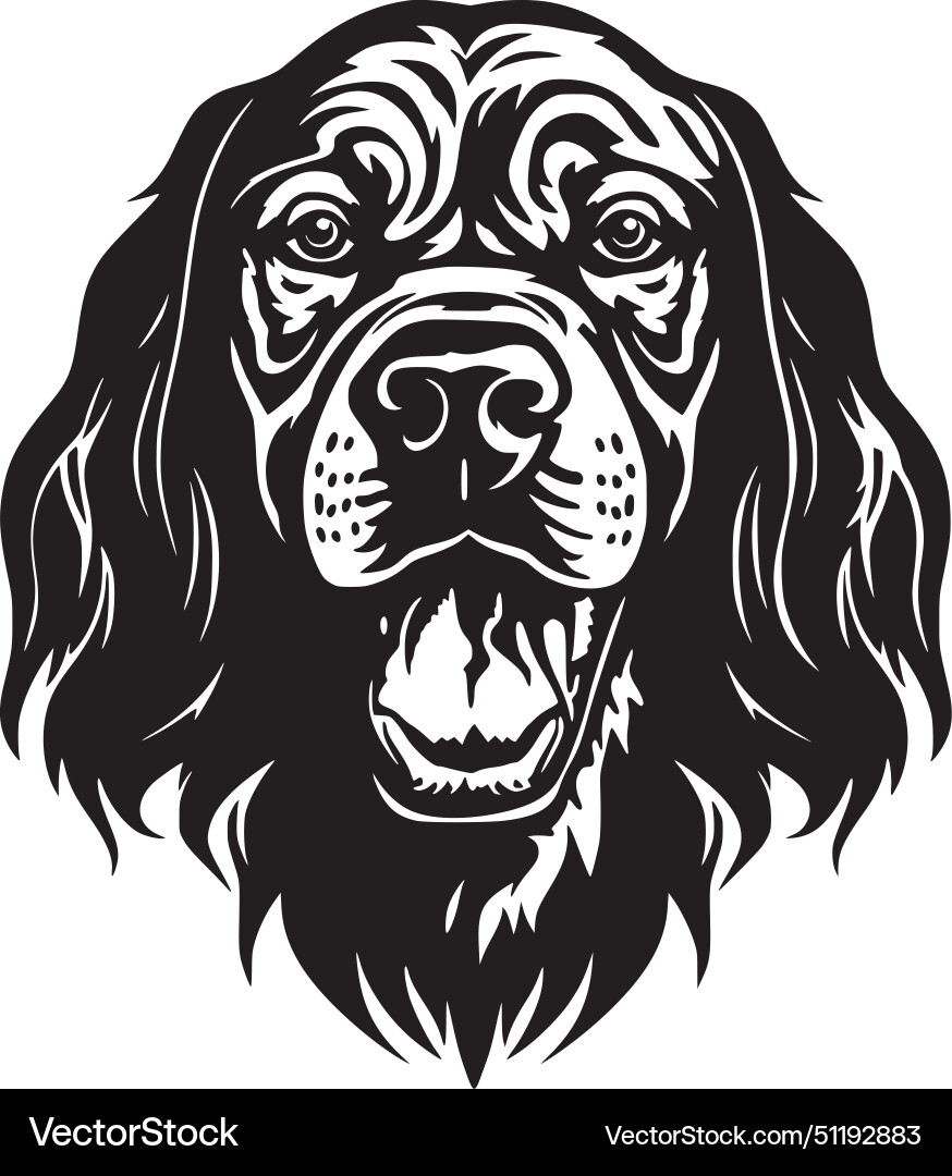Rhodesian - black and white Royalty Free Vector Image