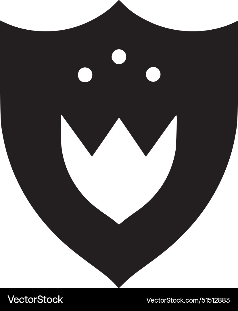 Shield - minimalist and flat logo Royalty Free Vector Image
