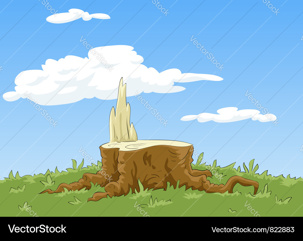 Stump Royalty Free Vector Image - VectorStock