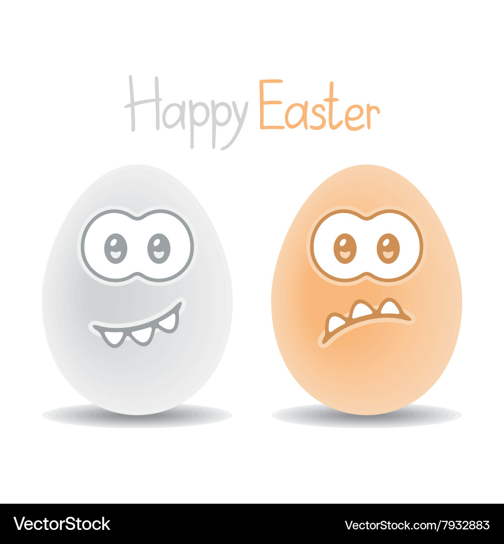 Two eggs Royalty Free Vector Image - VectorStock