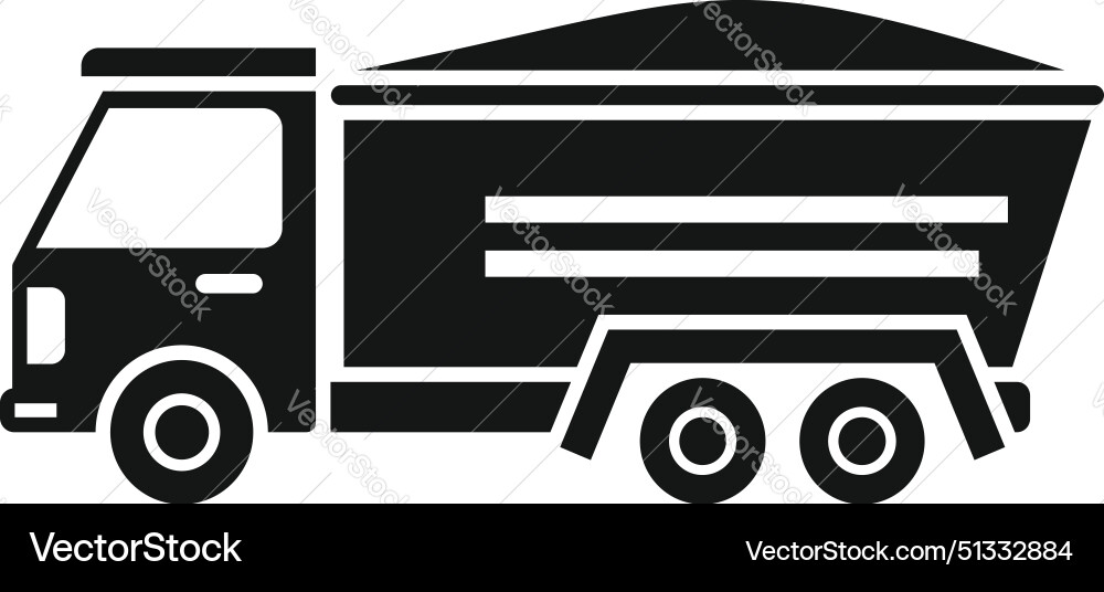 A black silhouette dump Royalty Free Vector Image