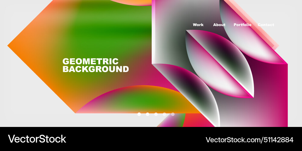 Colorful gradients with abstract geometric shapes Vector Image