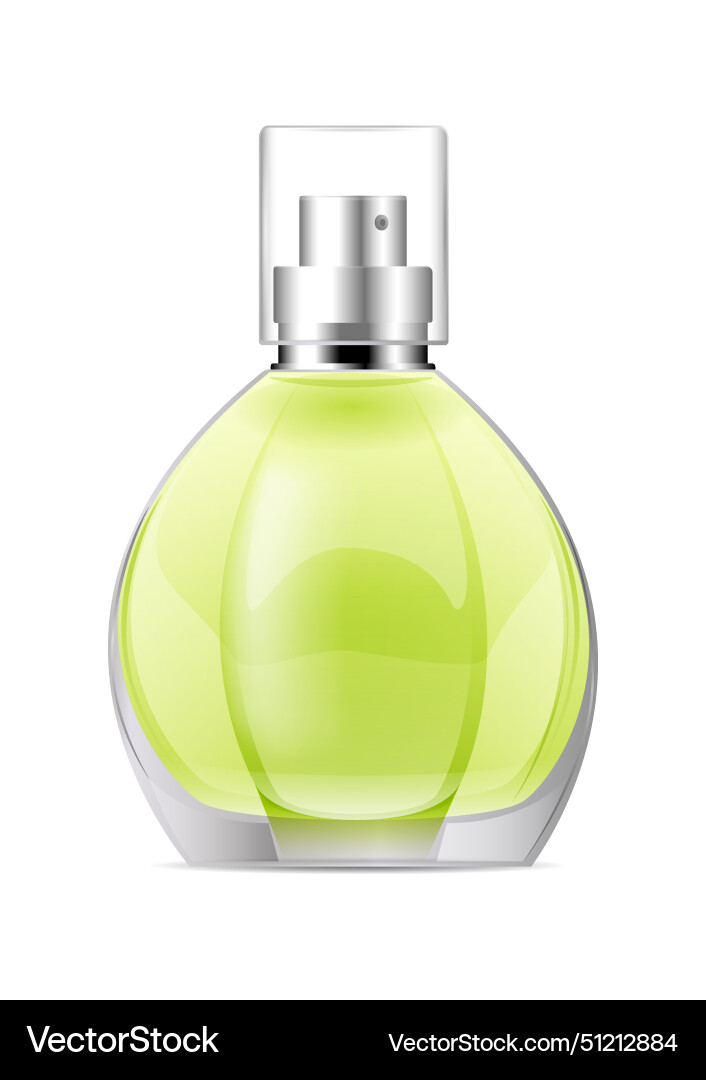 Luxury perfume bottle on white background Vector Image