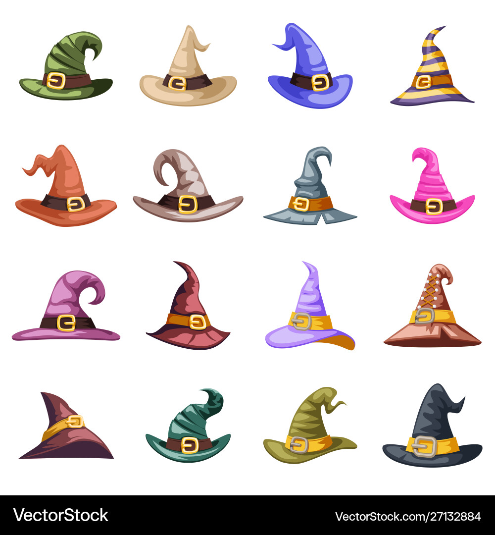 Spooky Witch Hat Halloween Decoration Royalty Free Vector