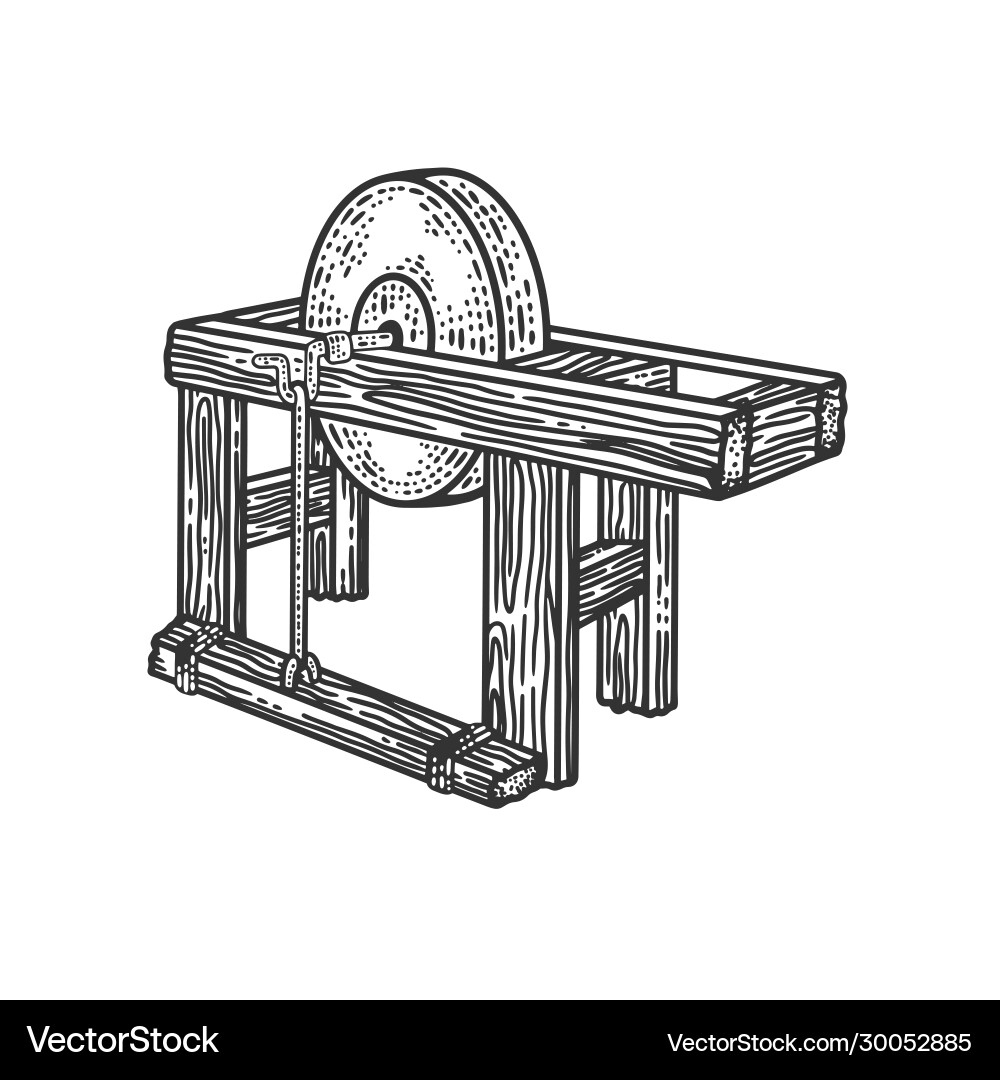 Bench grinder sketch Royalty Free Vector Image
