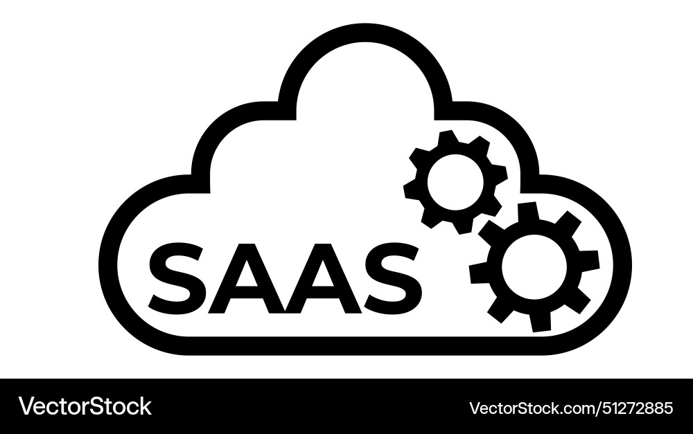 Cloud data sync update icon saas Royalty Free Vector Image