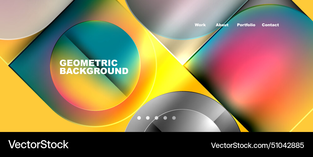 Colorful geometric pattern with circles Royalty Free Vector