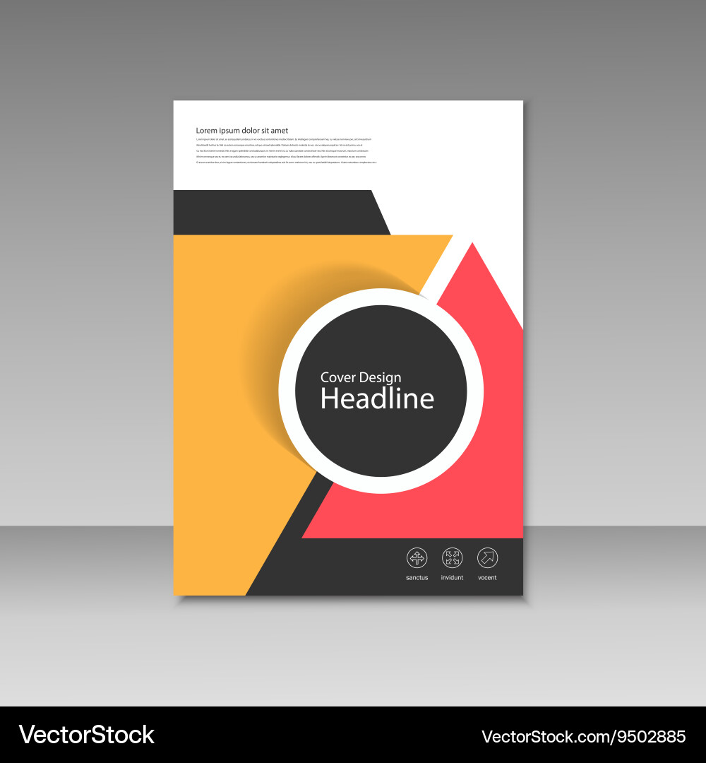 Cover design for brochure template Royalty Free Vector Image