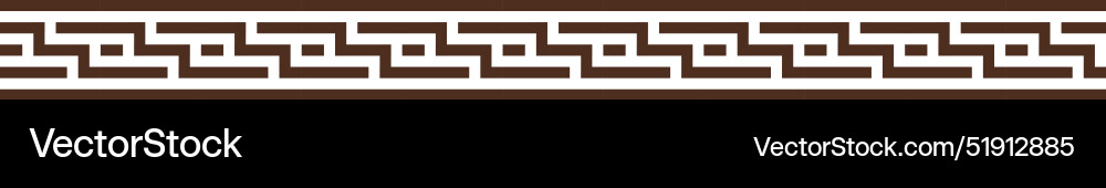 Greek key seamless border pattern collection Vector Image