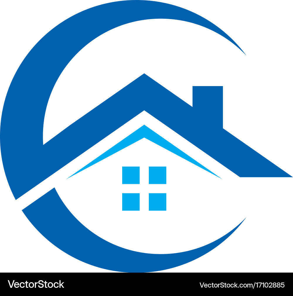 House abstract construction logo Royalty Free Vector Image