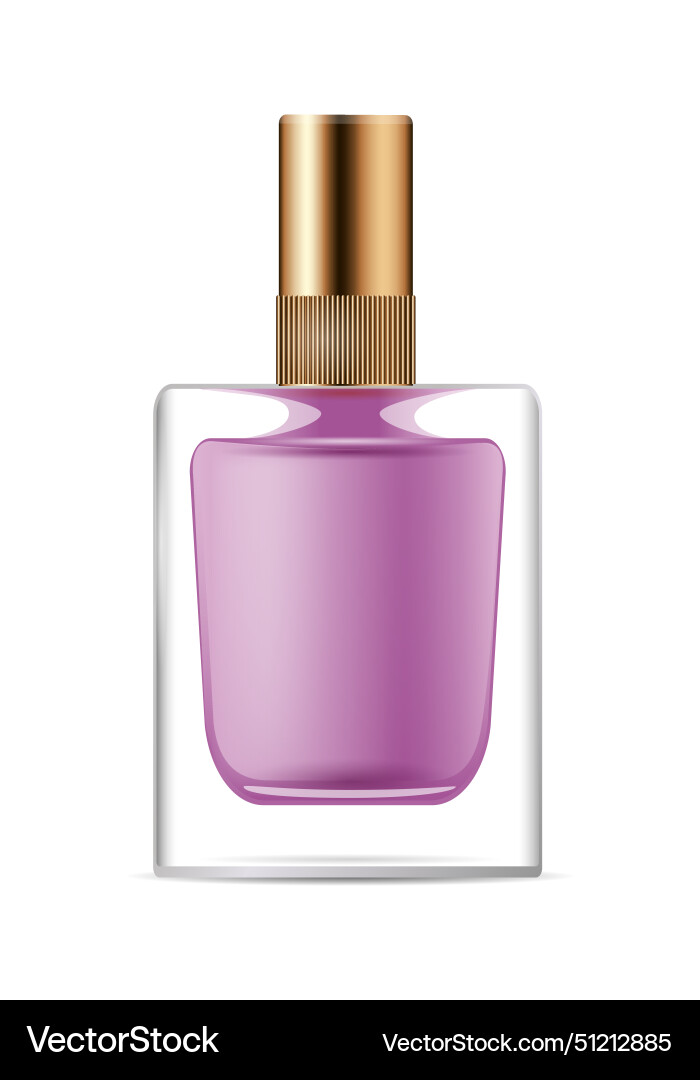 Luxury perfume bottle on white background Vector Image
