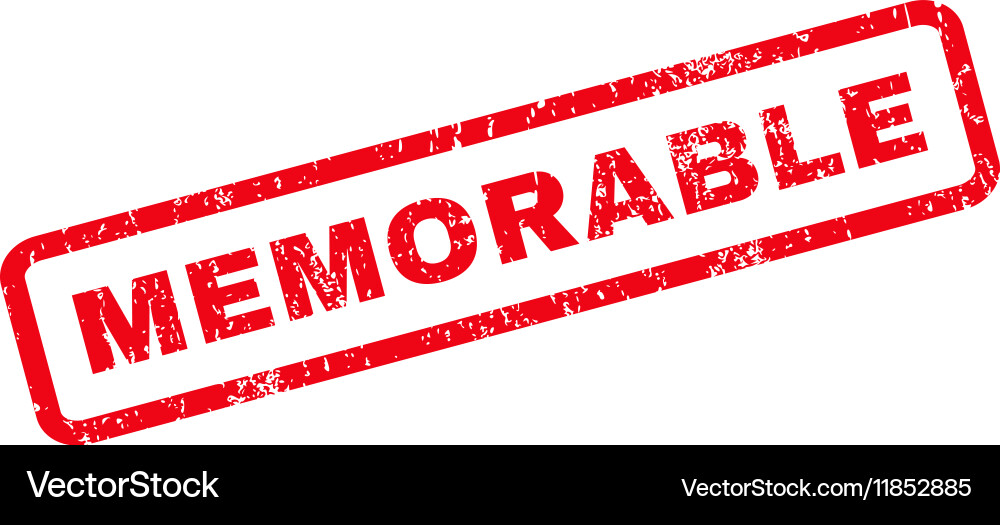 Memorable rubber stamp Royalty Free Vector Image