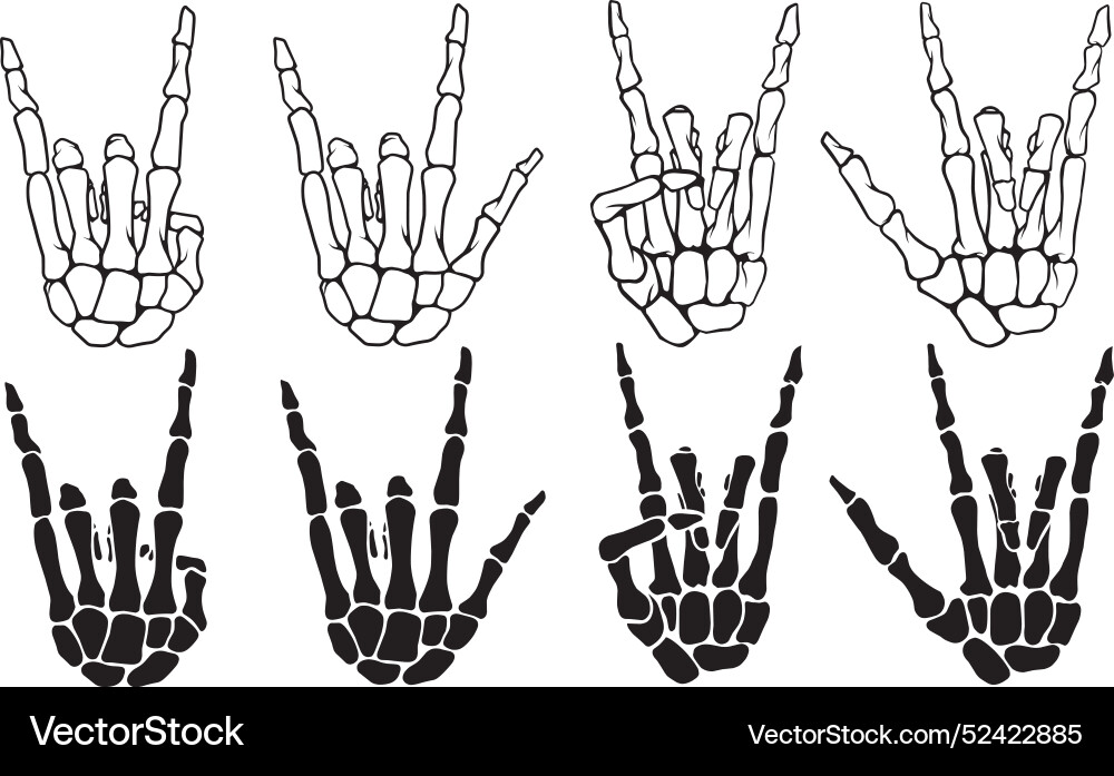 Metal hand skeleton Royalty Free Vector Image - VectorStock