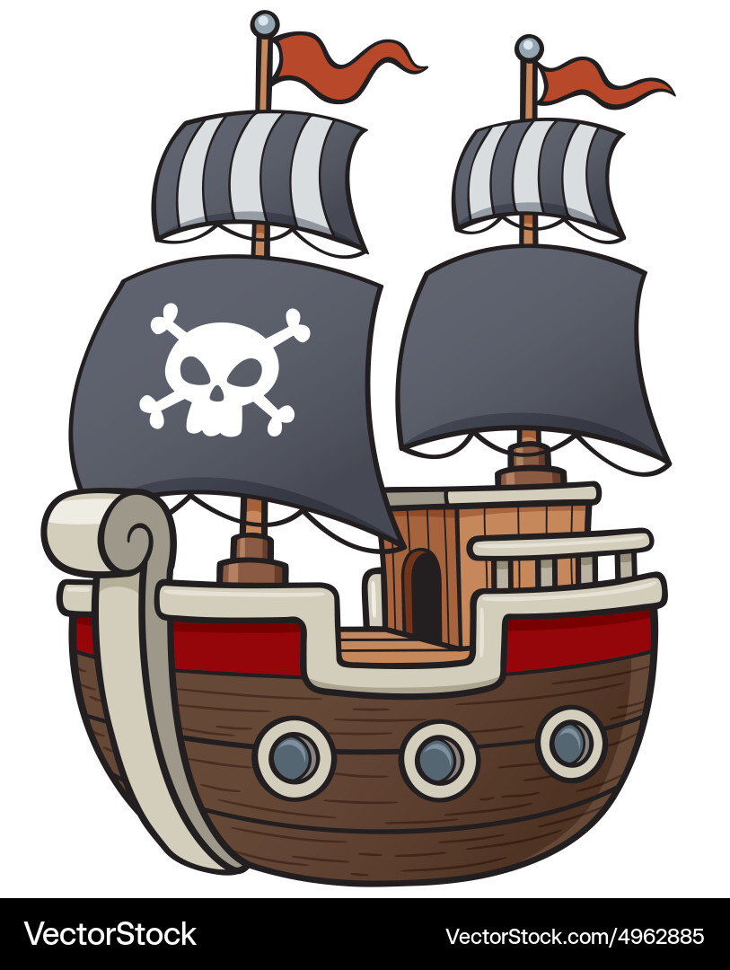 Pirate ship Royalty Free Vector Image - VectorStock
