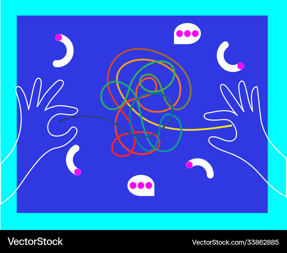 Psychology analysis problem solving Royalty Free Vector