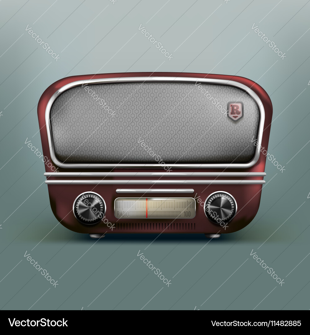 Vintage Radio Royalty Free Vector Image - VectorStock