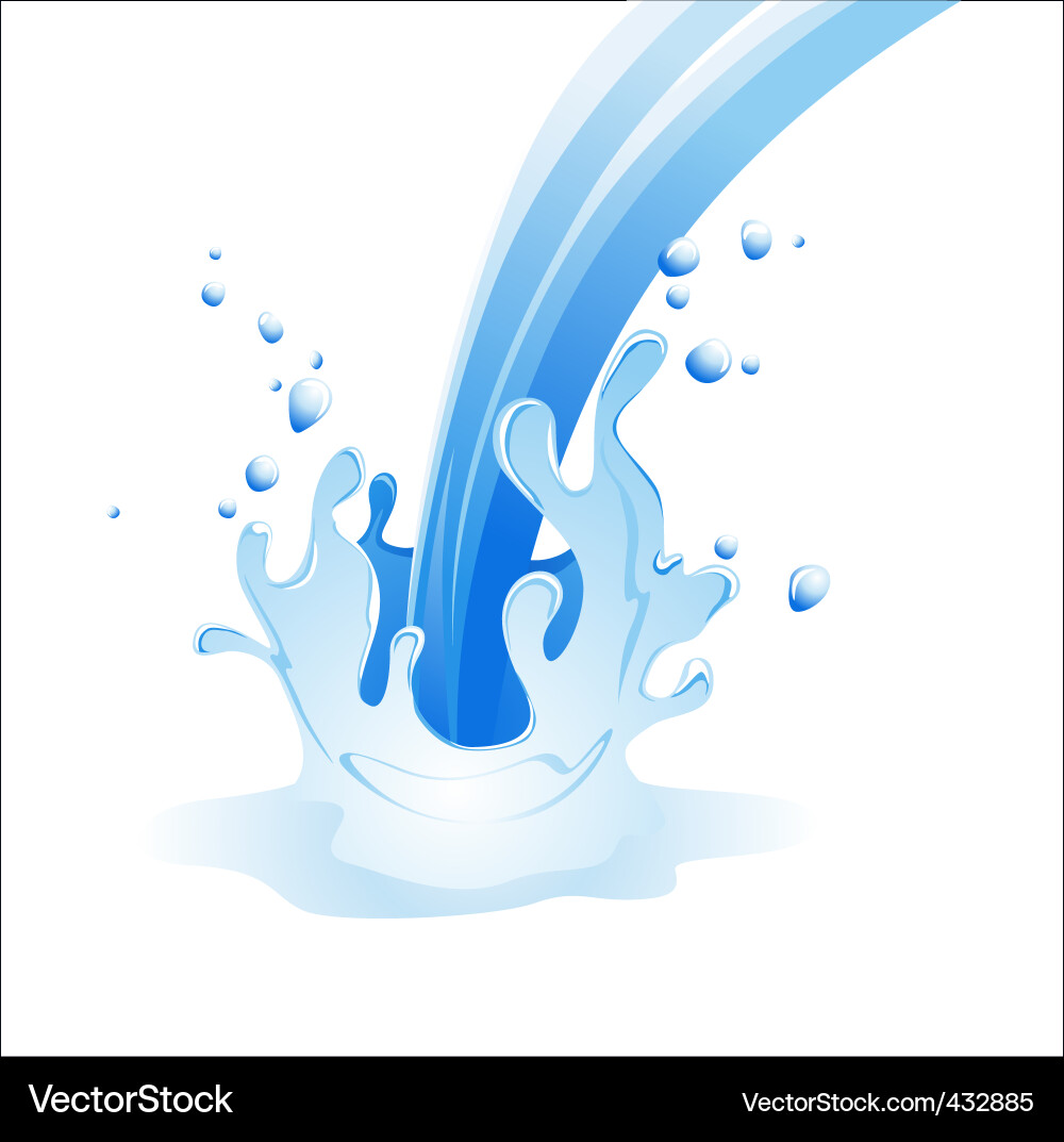 Water splash new Royalty Free Vector Image - VectorStock