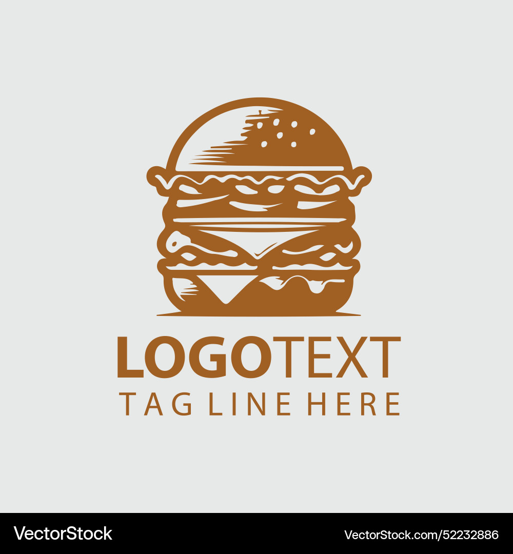 Burger logo Royalty Free Vector Image - VectorStock