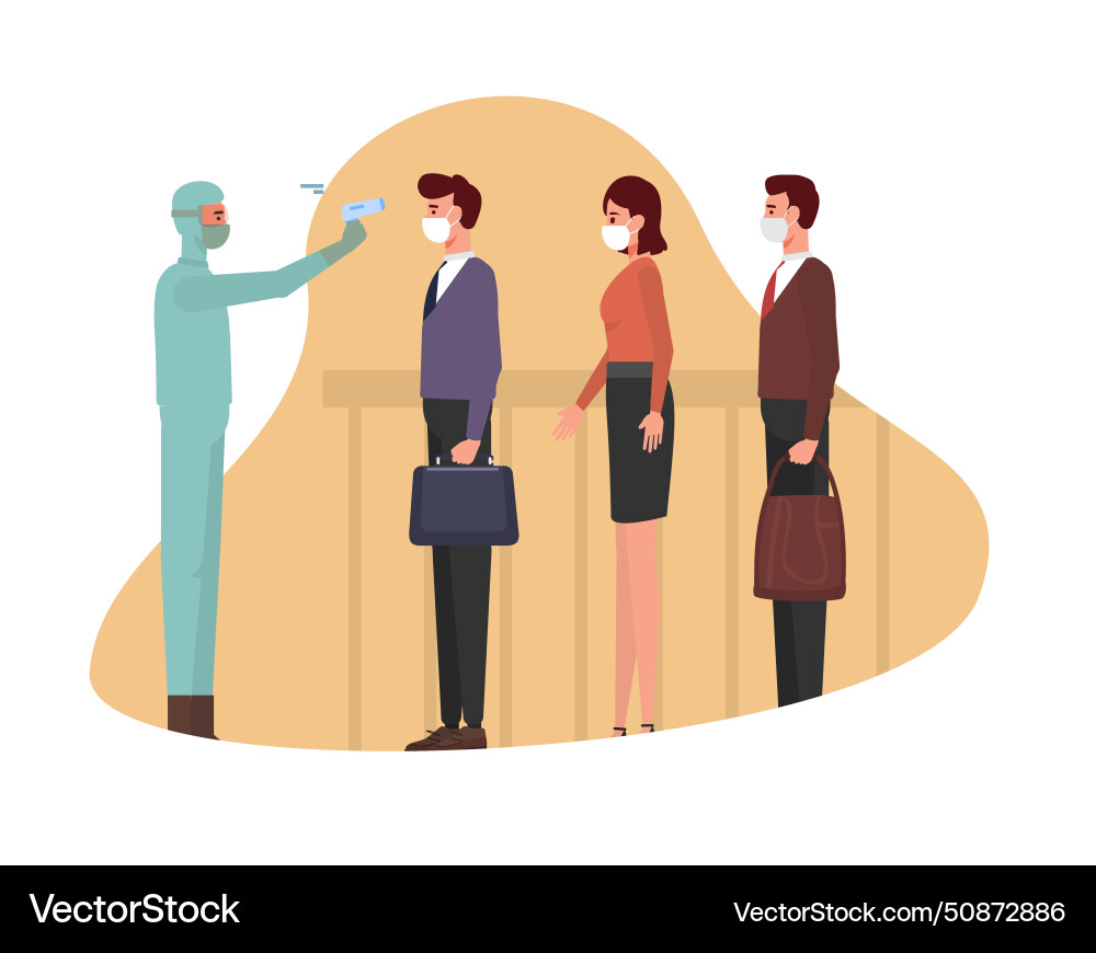 Checked body temperature Royalty Free Vector Image