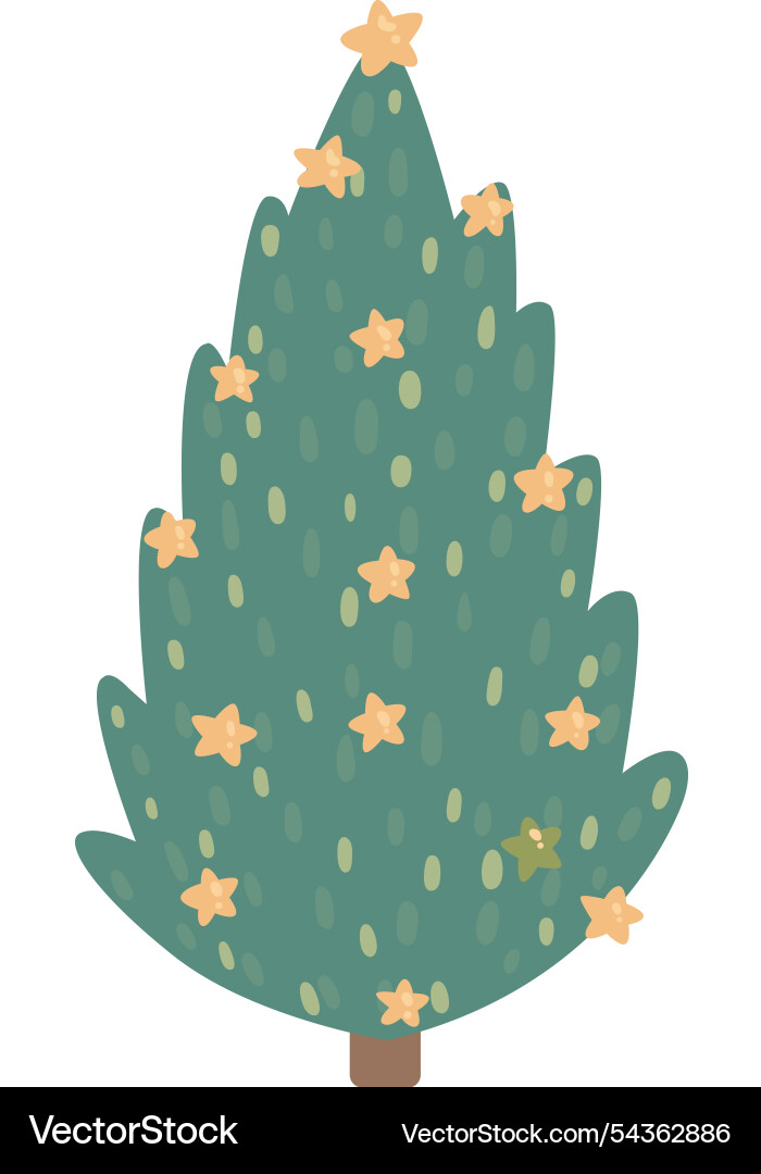 Christmas tree star Royalty Free Vector Image - VectorStock