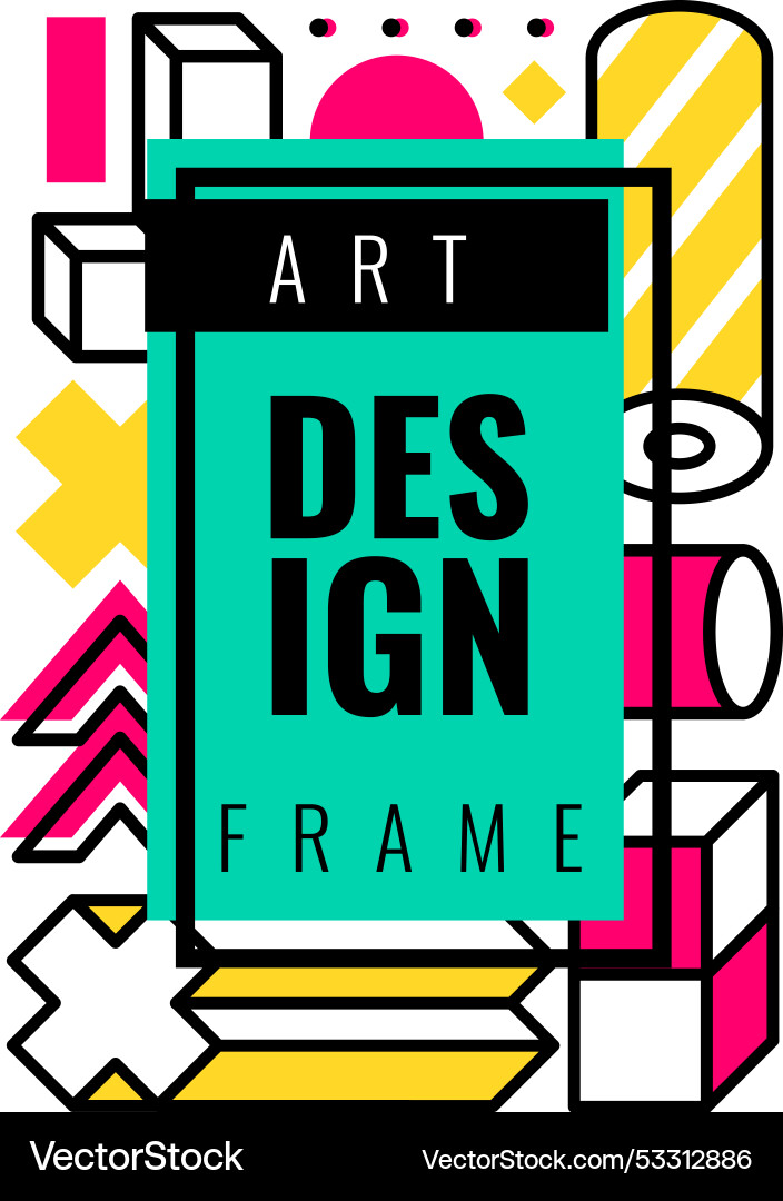 Design frame creative web vertical banner design Vector Image