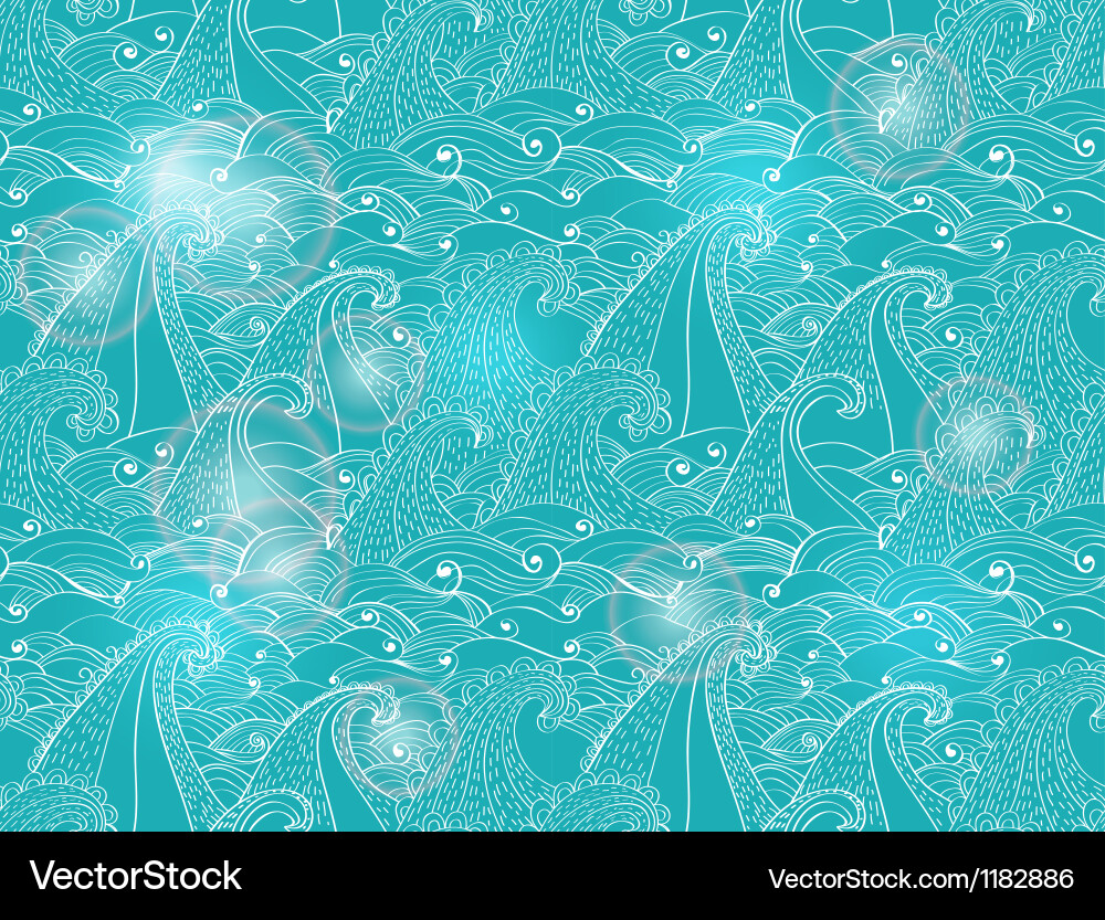 Ocean Wave Pattern Royalty Free Vector Image - VectorStock