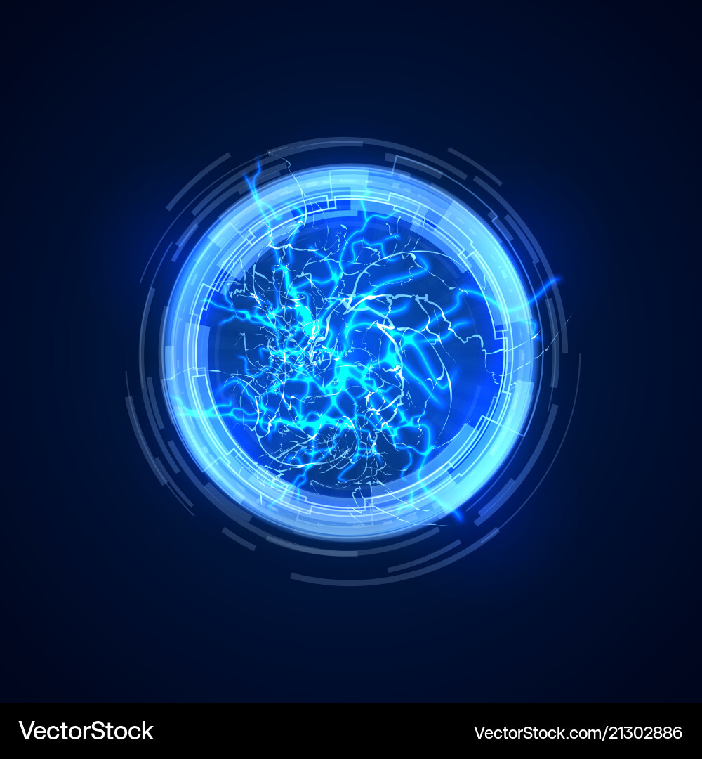 Portal abstract concept background with electric Vector Image