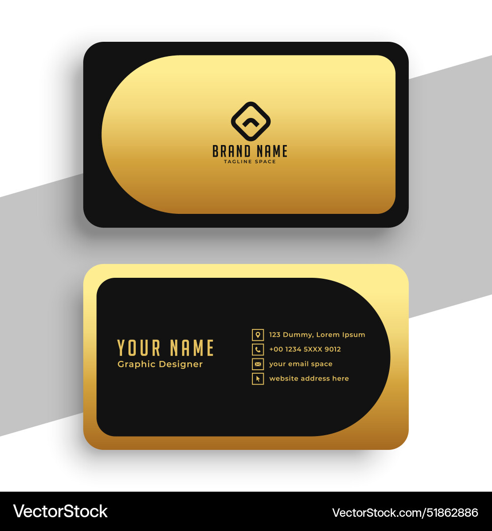 Premium style corporate visiting card layout Vector Image