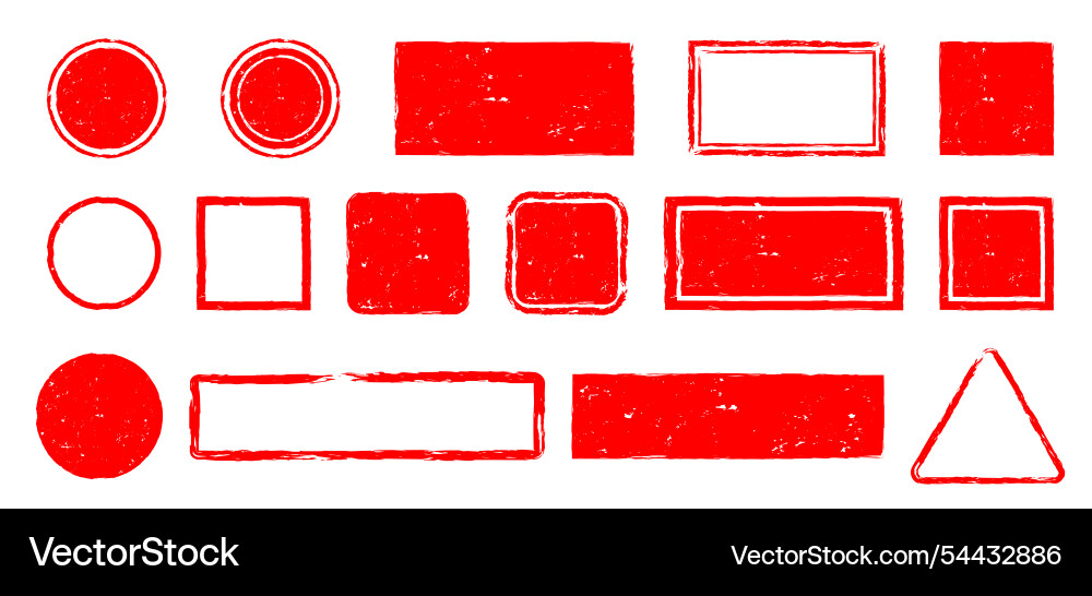 Red stamp frame of grunge Royalty Free Vector Image