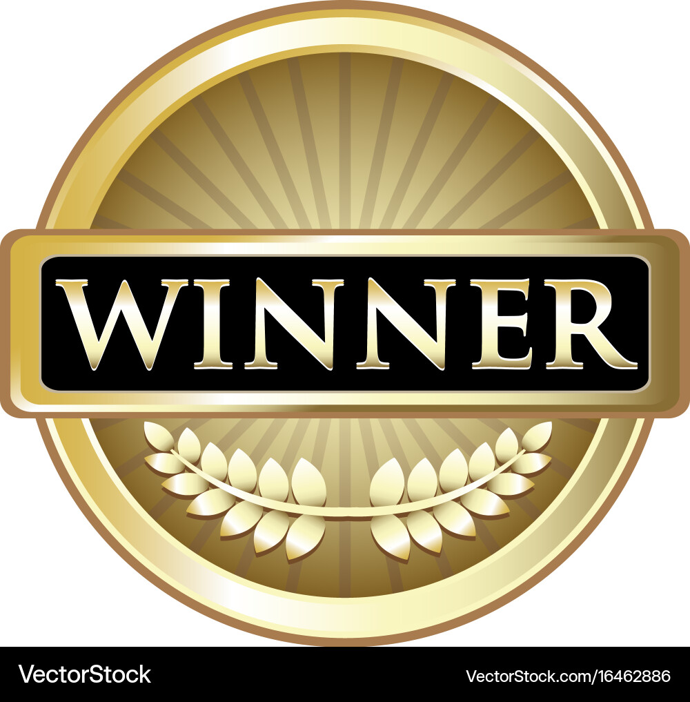 Winner gold icon Royalty Free Vector Image - VectorStock