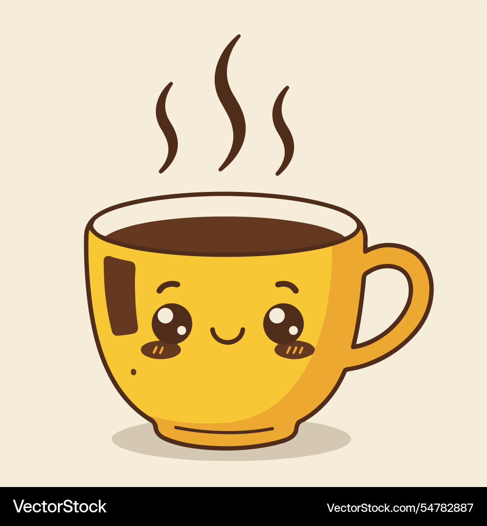 Cute coffee cup paper mug logo icon Royalty Free Vector