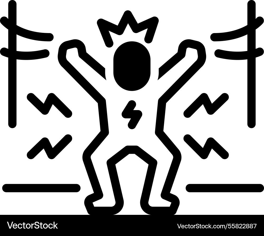 Electrical shock Royalty Free Vector Image - VectorStock