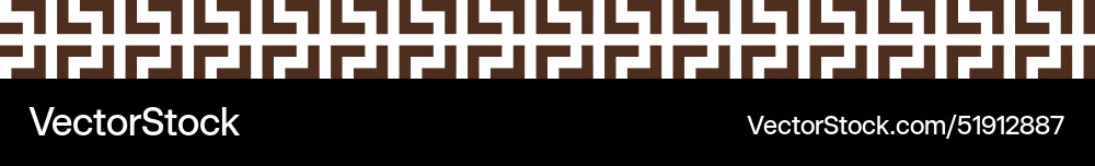 Greek key seamless border pattern collection Vector Image