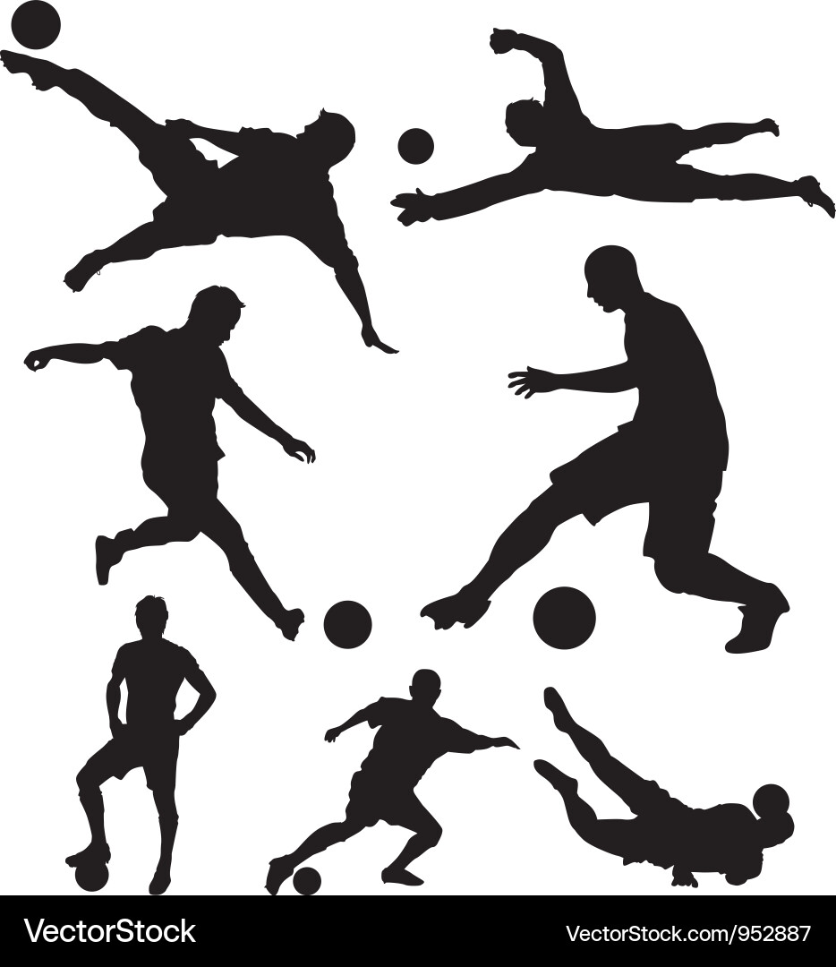 Soccer players Royalty Free Vector Image - VectorStock