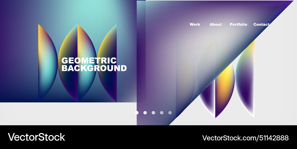 Abstract geometric shapes web design page Vector Image